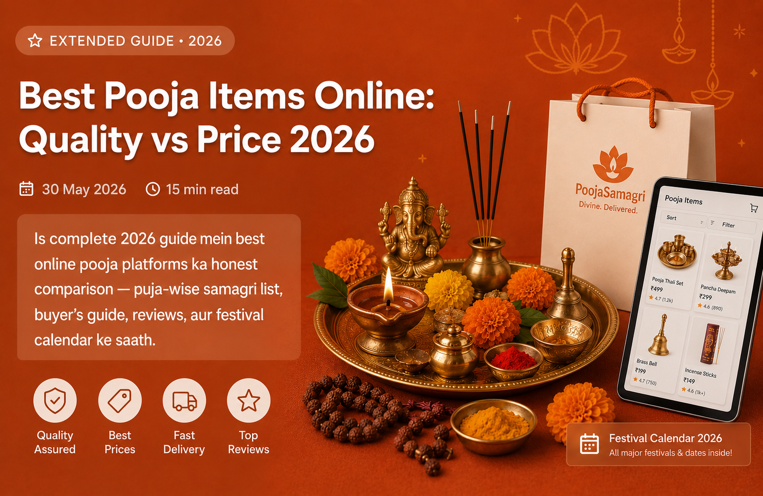Best Pooja Items Online: Quality vs Price Comparison 2026 – 99pandit.com